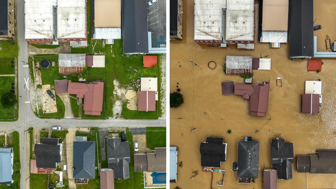 Kentucky flooding: Then and now pictures of Eastern Kentucky ...