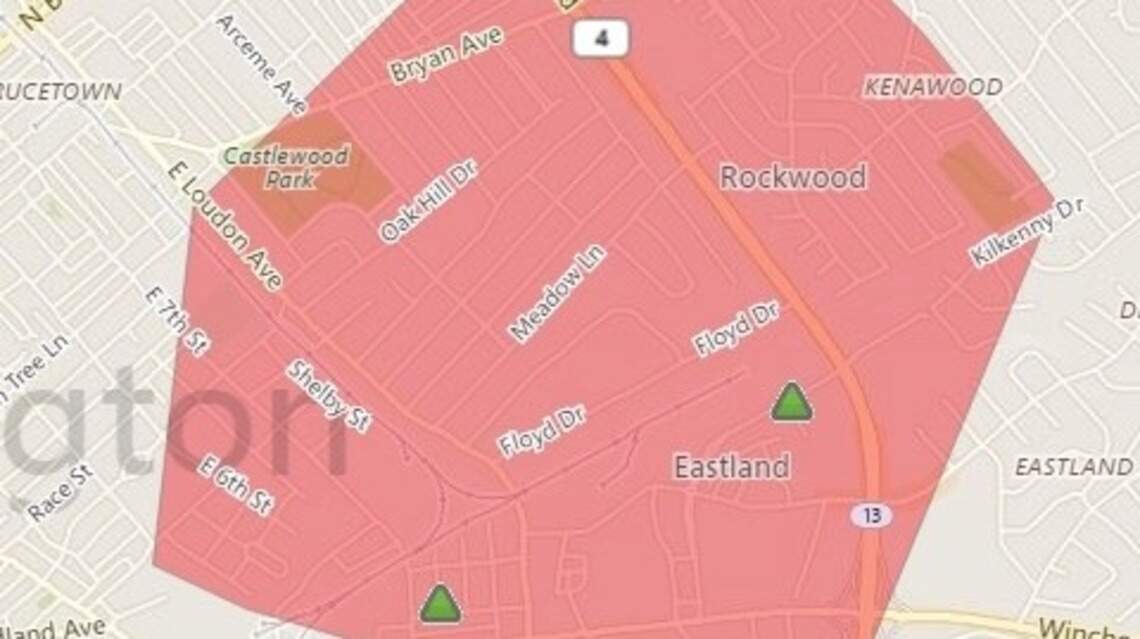 Kentucky Utilites reported the power outage at 7:37 a.m. and power was ...
